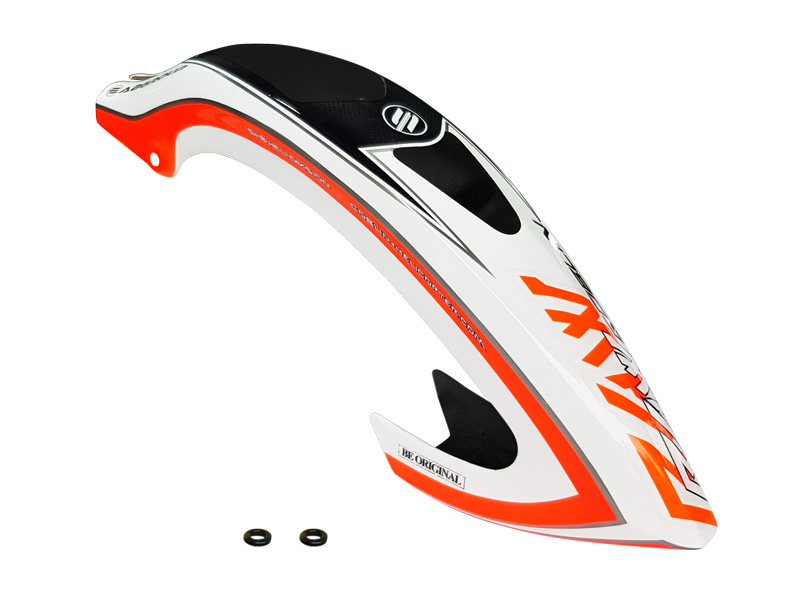 RAW 700 Piuma Canopy Orange/White | Goblin Helicopters
