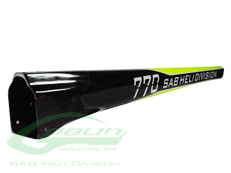 Carbon Fiber Tail Boom SAB Yellow/Carbon - Goblin 770 Competition ...
