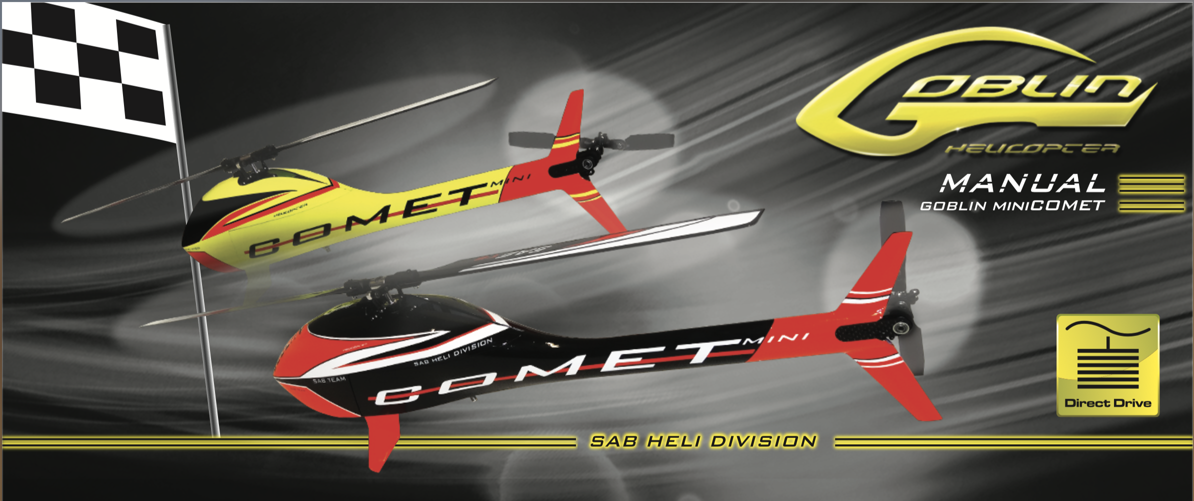 GOBLIN mini COMET (BLACK - RED) (with competition motor, SAB ESC 60A ...