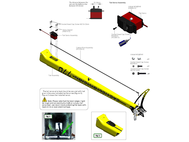 Carbon Fiber Tail Boom Red - Goblin 770 | Goblin Helicopters